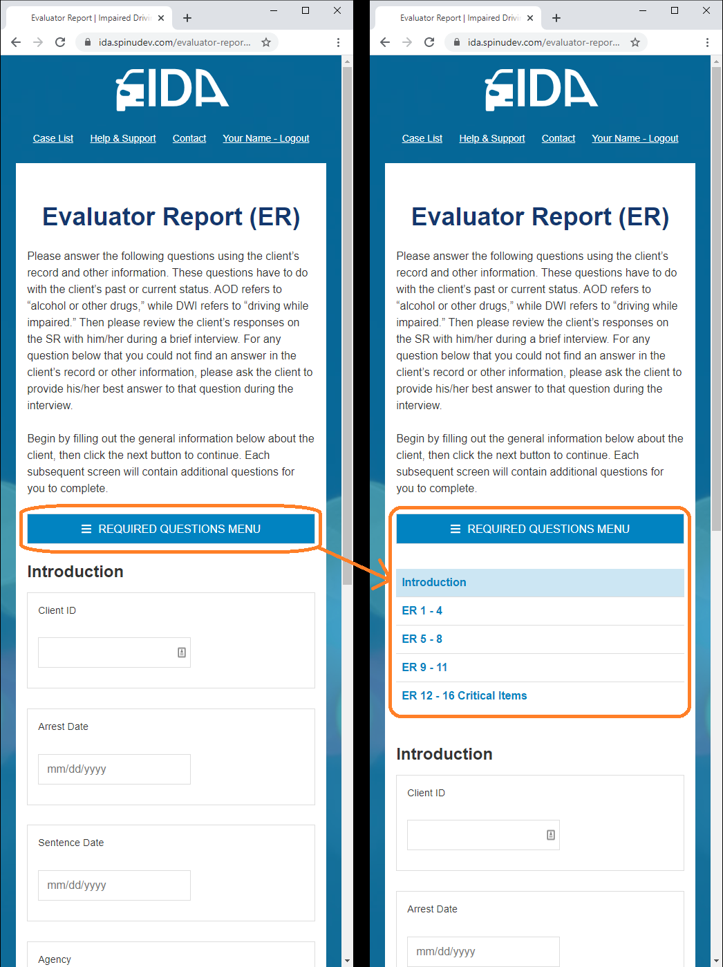Help and Support | Impaired Driving Assessment